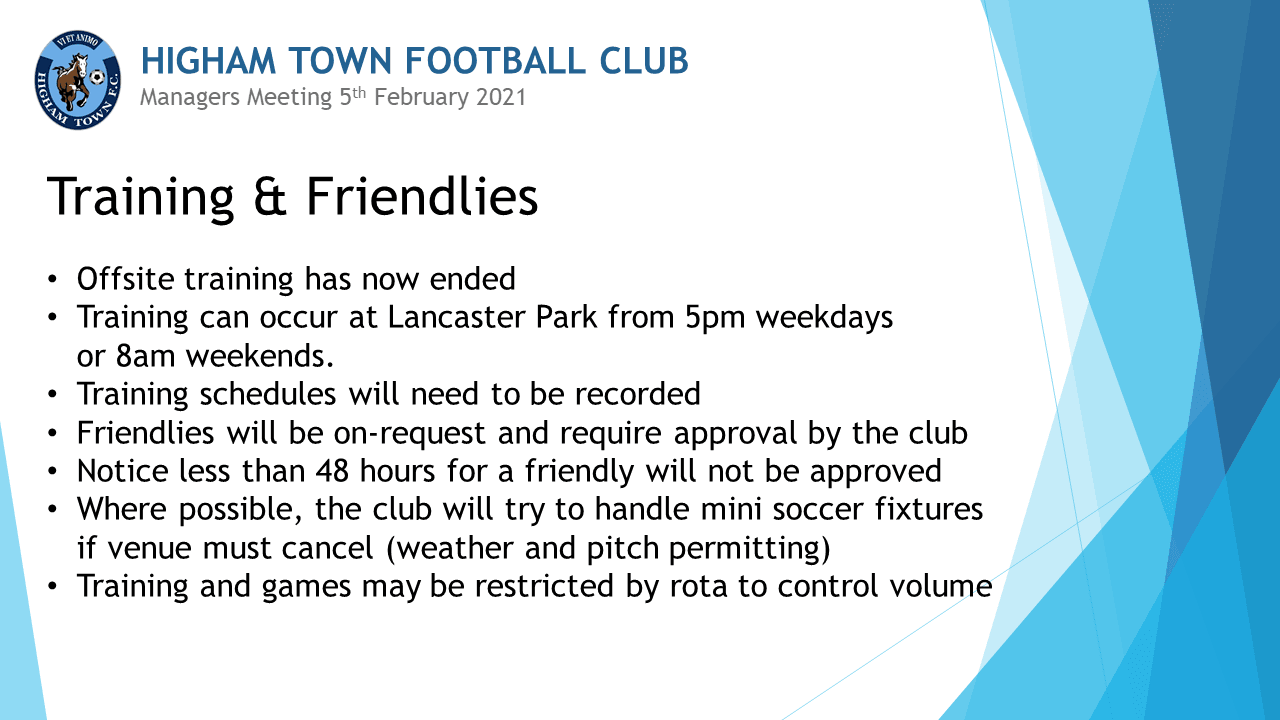Return to Football - Club Update - Higham Town Football Club ...